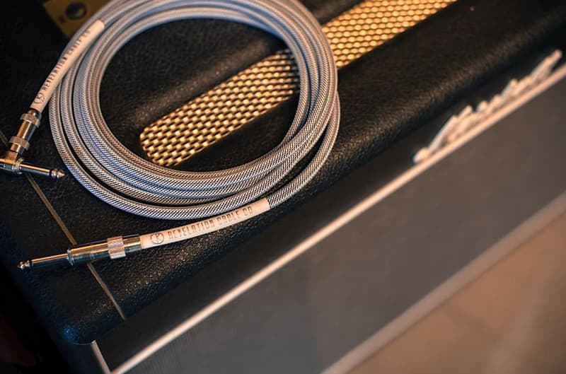 Revelation Cable Co. - Grey Tweed - 15ft Straight to Straight | Reverb