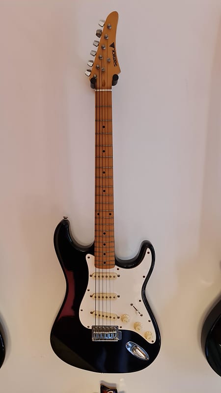 Samick 1999 SAMICK Black SSS Stratocaster, prodotta in Corea | Reverb