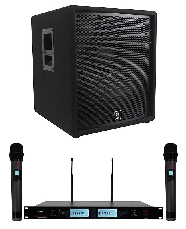 JBL Pro JRX218S 1400w 18" Passive Subwoofer DJ Sub+Dual UHF | Reverb