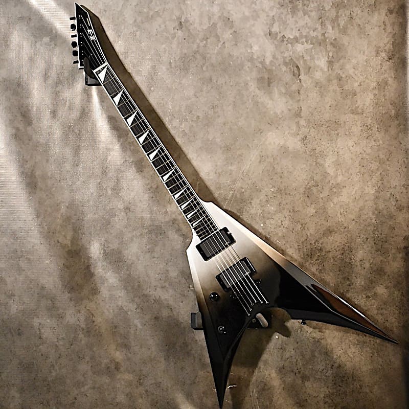 ESP Left Handed E-II Arrow NT 2020 Black Silver Fade Lefty | Reverb