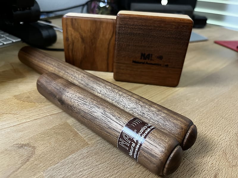 NAL Wood Walnut Stick & Box Shakers 2016 Walnut | Reverb