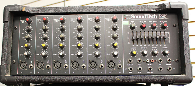 Soundtech 306D 6 Channel Powered Mixer w/Digital Effects | Reverb