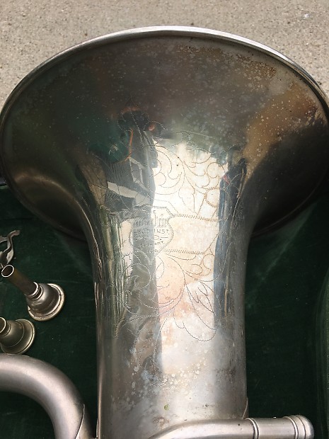 1917 The Martin Band Instrument Co. 3 Valve Euphonium Tuba | Reverb