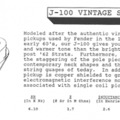 Jackson J-100 vintage single coil pickup set | Reverb