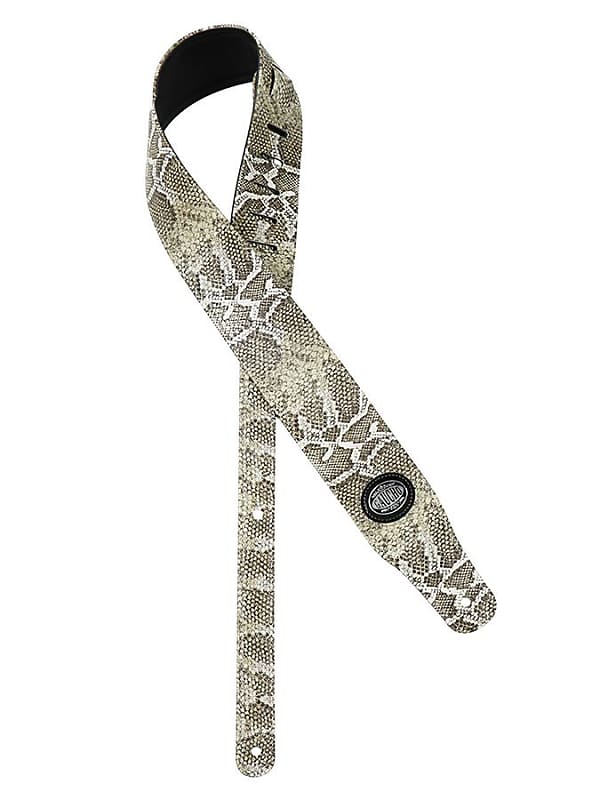 Cobra Series Guitar strap, white snakeskin | Reverb UK