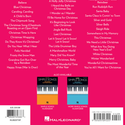Simple Christmas Songs Easy Piano Songbook | Reverb