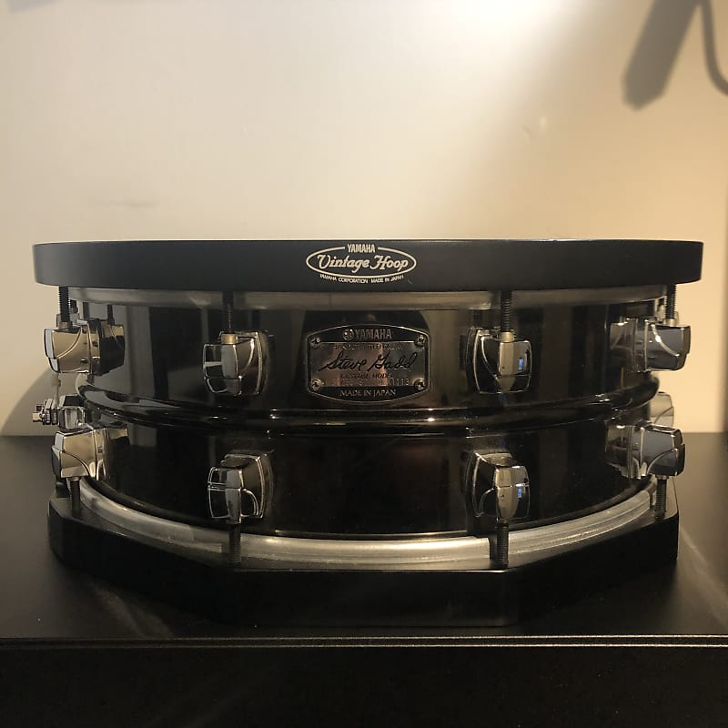 Yamaha SD255ASG Black 14x5.5 Steel Steve Gadd Signature Snare | Reverb