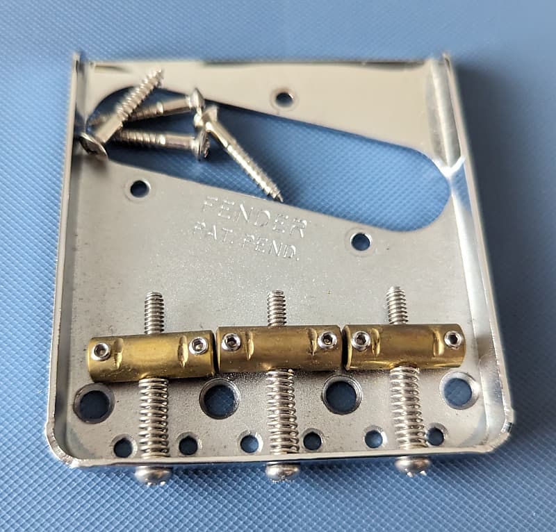 Fender Telecaster Bridge with Rutters Compensated Saddles | Reverb