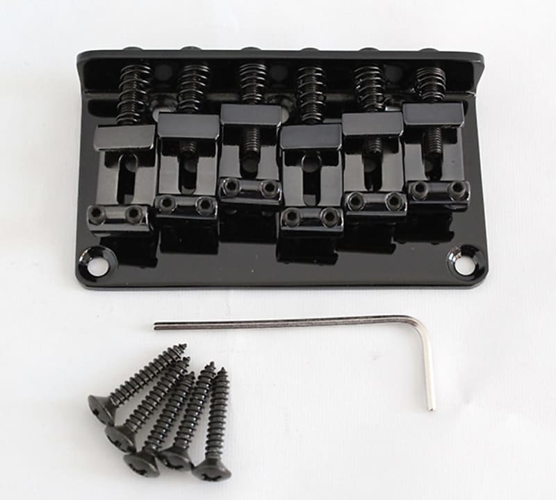 Vintage Black Guitar Strat Style Fixed Hardtail Bridge | Reverb Canada