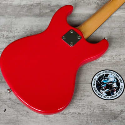 1990's Mini Mosrite Octave Guitar (Red) | Reverb