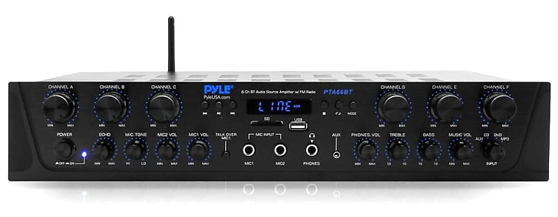 Pyle 6-Channel 600W Audio Amplifier Stereo Receiver | Reverb