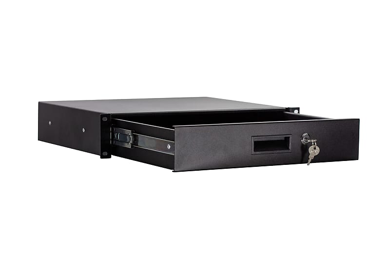 2U Space Deep Rack Drawer with Lock & Keys Fits 19" wide | Reverb
