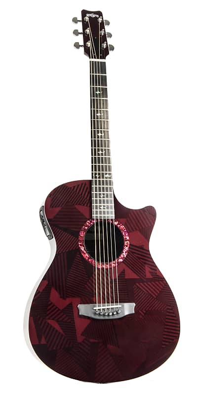 RainSong OM Black Ice "Shorty" Red | Reverb