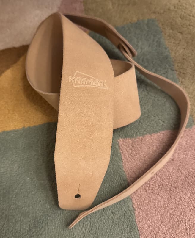 Kramer Suede guitar strap 1986-1995 - Tan | Reverb