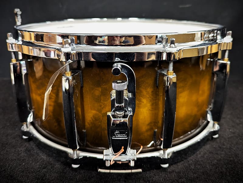 Pearl Masters MCX Black & Gold Sparkle Fade Snare | Reverb