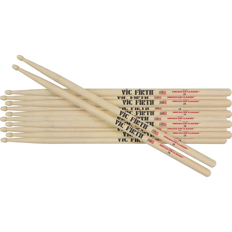 6-Pair American Classic Hickory Drum Sticks Wood 5B | Reverb