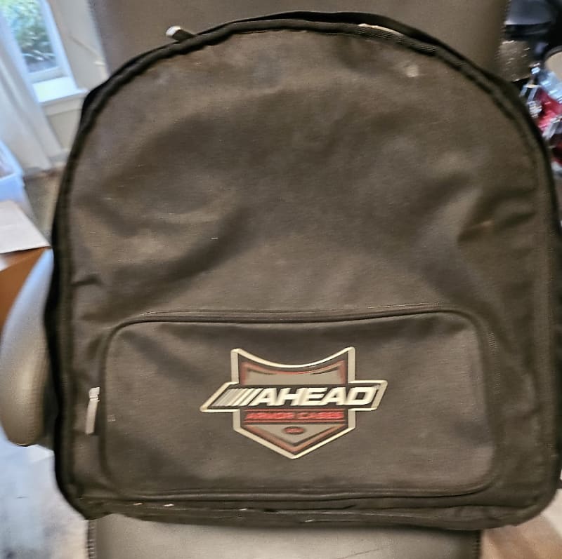 Ahead backpack snare case, holds two drums, fleece-like | Reverb