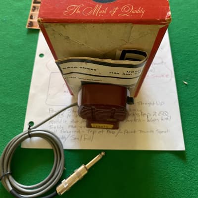 Shure 710 S Crystal box/data sheet all original rare stand | Reverb