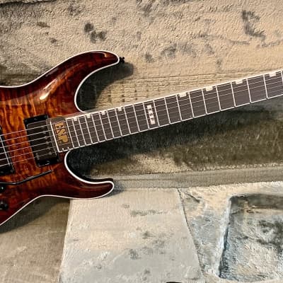 ESP EII HOR FR II TESB EMG Horizon Tiger Eye Sunburst Flame | Reverb