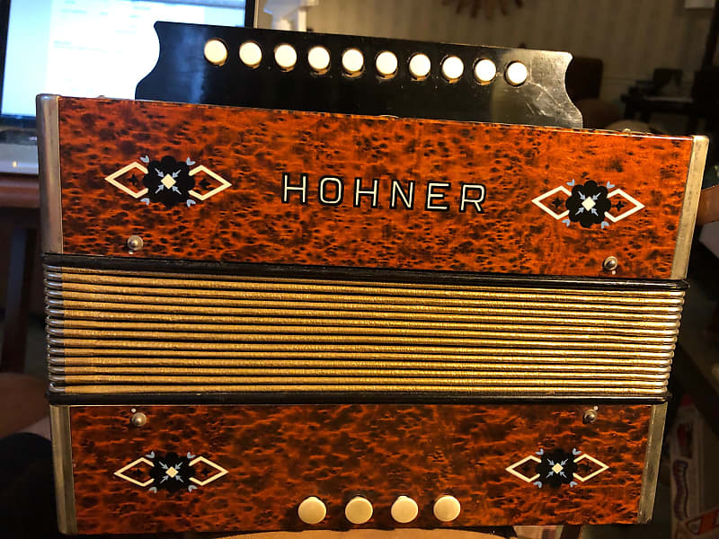 Hohner Button Accordion, Steel Reeds Made in Germany 4-Bass, | Reverb