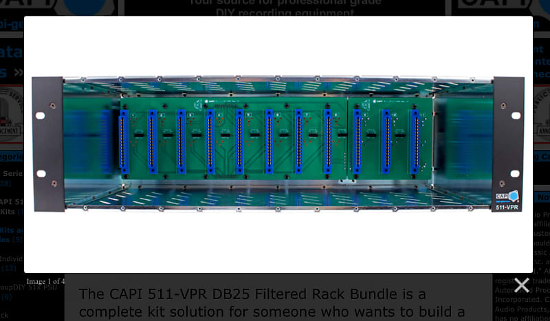 CAPI 511-VPR DB25 Filtered 500 Series 11-Space Rack Kit and | Reverb