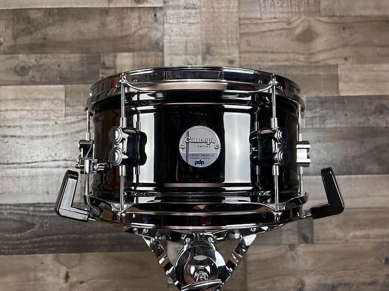 PDP Concept Snare 12x6 Black Nickel Over Steel | Reverb
