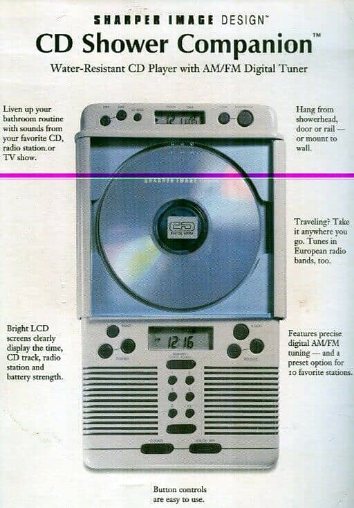 Sharper Image CD Radio Shower Companion player 2010 white | Reverb UK