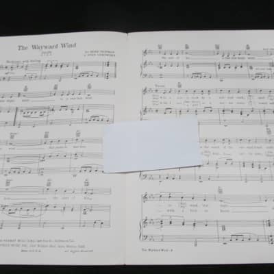 The Wayward Wind Song 1965 Sheet Music | Reverb