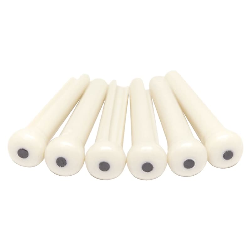 Graph Tech TUSQ Traditional Bridge Pins — White with Black | Reverb