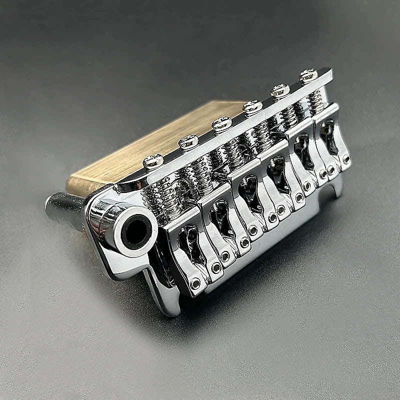 Brass Block Stratocaster Strat Style Guitar 2 Point Bridge | Reverb