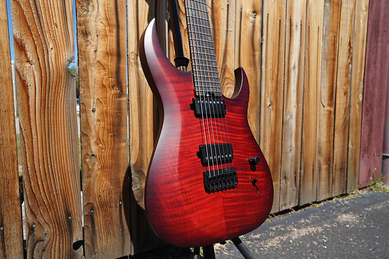 Schecter DIAMOND SERIES Sunset-7 Extreme - Scarlet Burst | Reverb