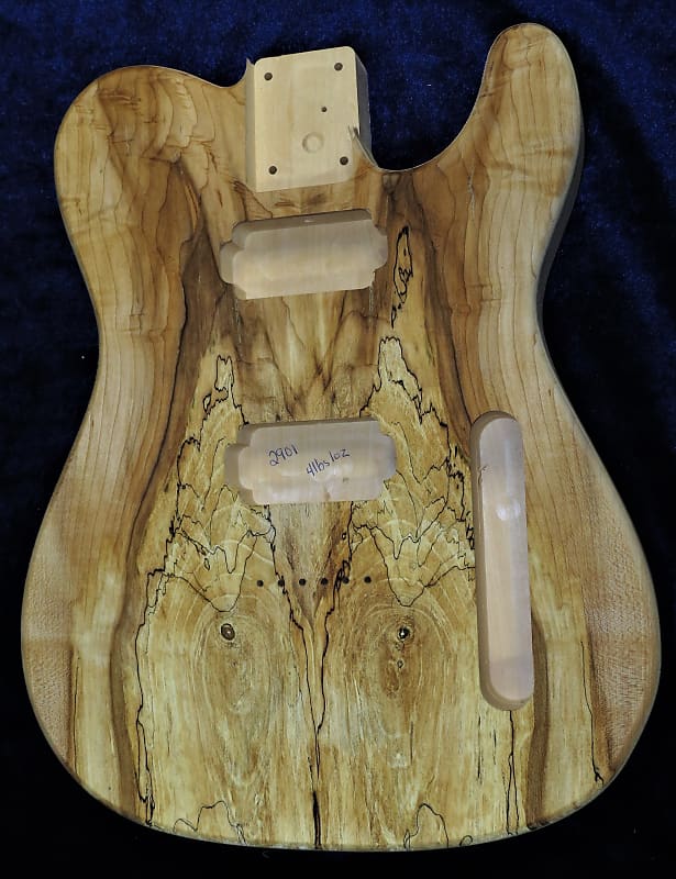 Figured Spalted Maple / Basswood Telecaster Tele Body 4lbs1oz | Reverb