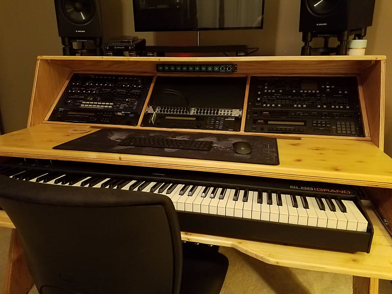 4-Tier Professional 3-Bay Studio Desk Furniture, 24U Rack | Reverb