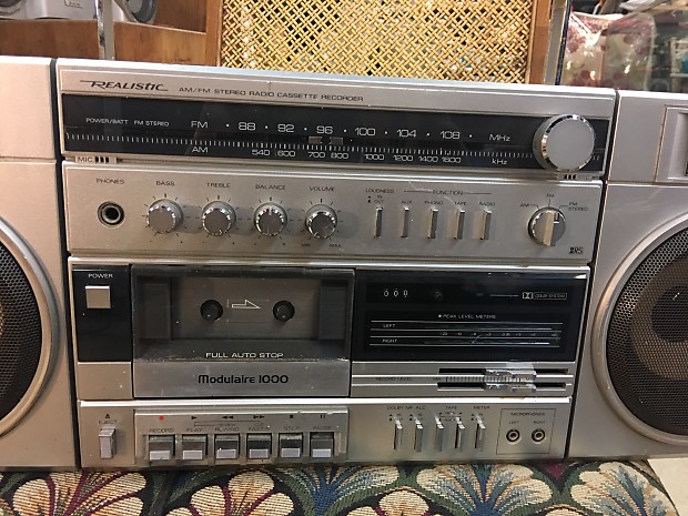 Realistic Modulaire 1000 Am Fm Cassette Boombox W/ Phono | Reverb