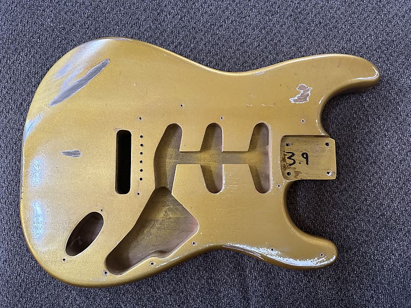 Real Life Relics Custom Class Nitro Strat® Body Aged Gold | Reverb