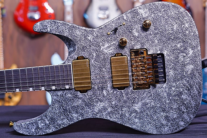 ESP original M-II ctm Castmetal silver w gold hardware | Reverb