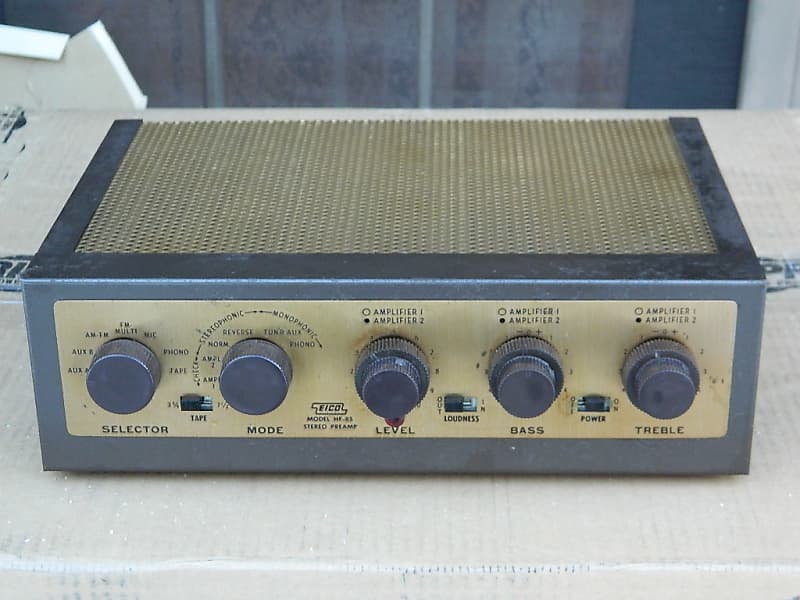 Vintage early 1960's EICO HF-85 Stereo Preamplifier with (5) | Reverb