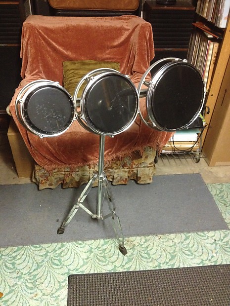 Roto Toms size 6 8 10 with stand and good black heads | Reverb