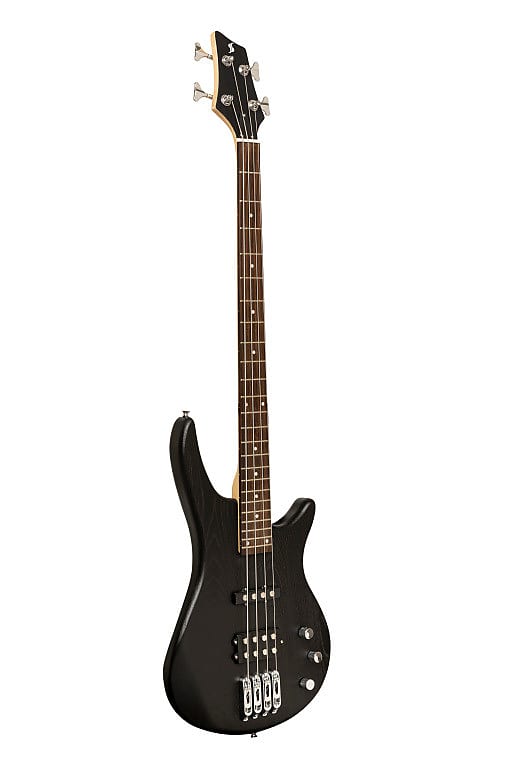 Stagg Fusion Electric Bass Guitar In Black - Ash Body With | Reverb