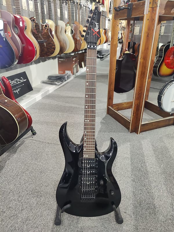Cort X-6 BK X Series Double Cutaway HSH with Floating Tremolo | Reverb