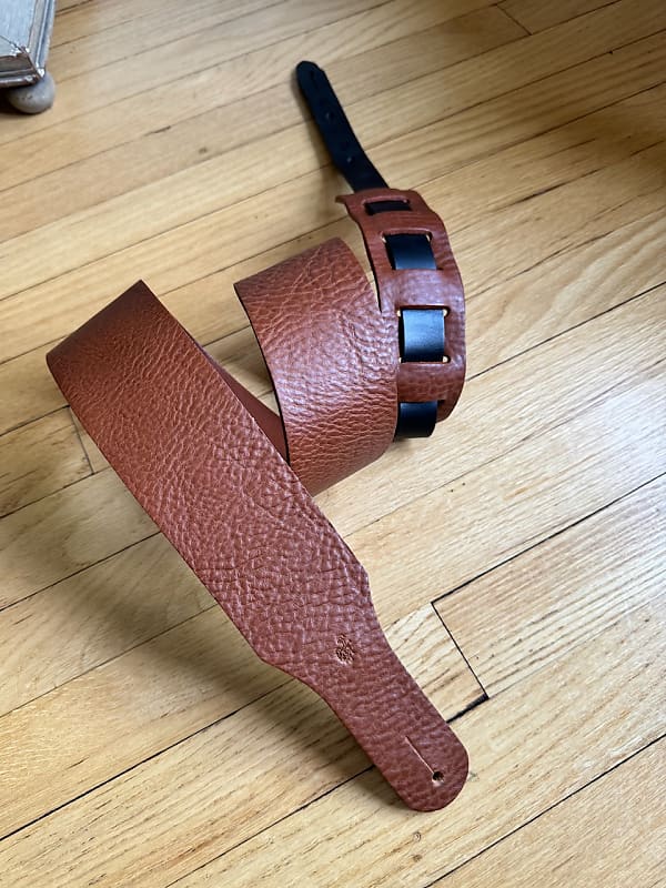 Red Monkey Blackmore Leather Strap - Tobacco Brown w Black | Reverb