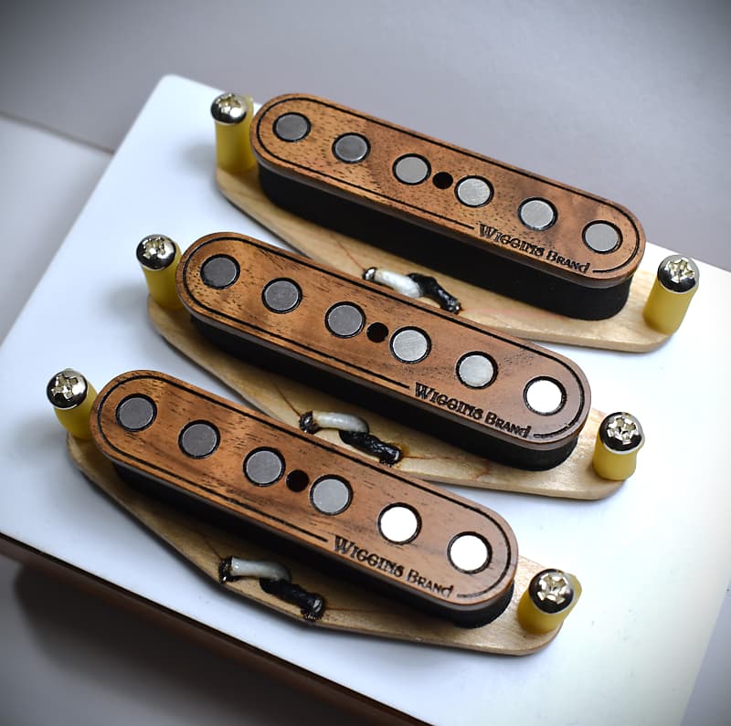 Wiggins Brand Stratocaster pickup set, Walnut wood, | Reverb