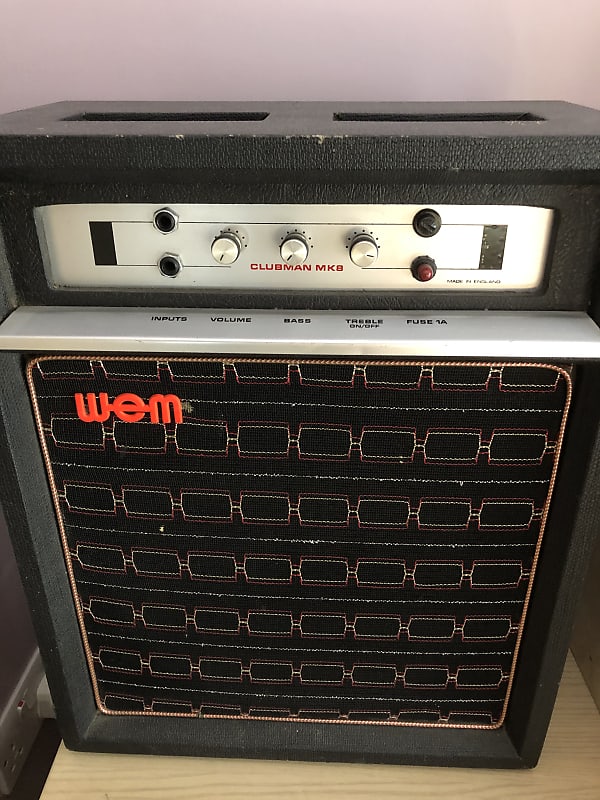 WEM Clubman MK8 Valve Combo Amplifier circa 1974 Black & | Reverb