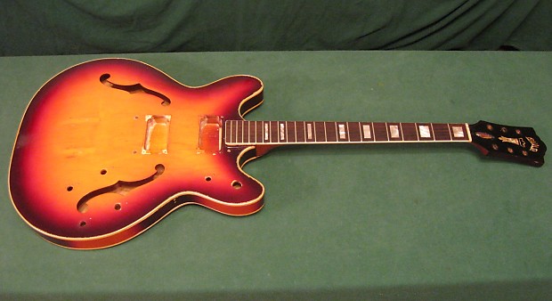 Vintage 1971 Guild Starfire V Semi Hollow Guitar Body Neck 5 | Reverb