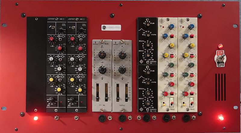 Custom 8 Channel EQ Rack, Stereo Pairs: Filtek BFE, Siemens | Reverb