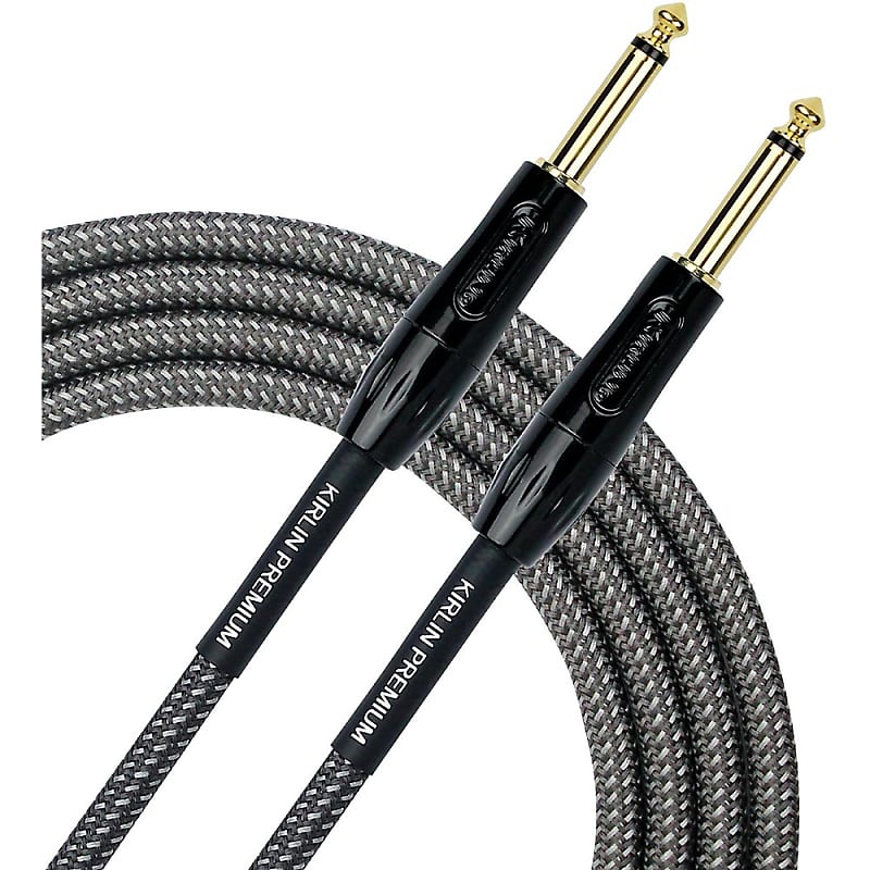 KIRLIN Premium Plus Instrument Cable with Carbon Gray Woven | Reverb
