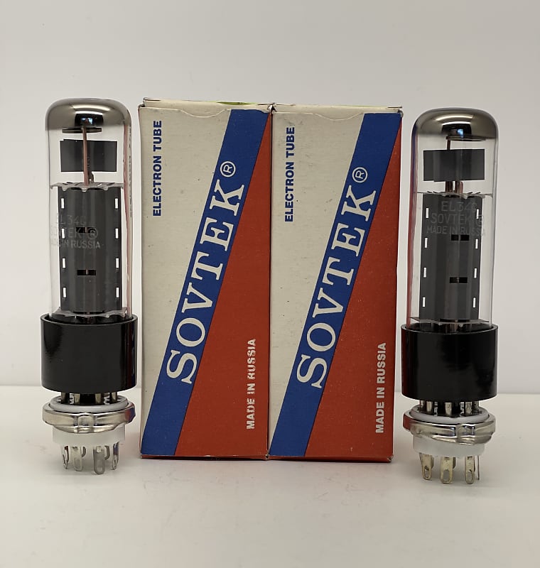 Sovtek EL34G Top "O" Getter Amplitrex Tested Matched Pair to | Reverb