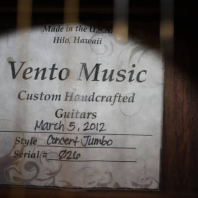 2012 Vento Music Concert Jumbo Cutaway Acoustic Guitar With | Reverb