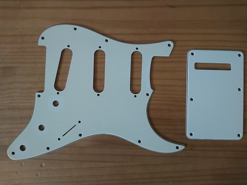 Fender USA stratocaster 3-ply pickguard and backplate | Reverb