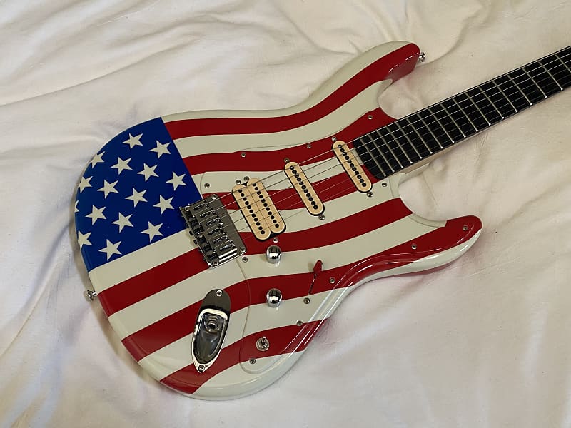 Old Glory Carvin (Kiesel) Bolt HSS Hardtail Boutique Strat | Reverb